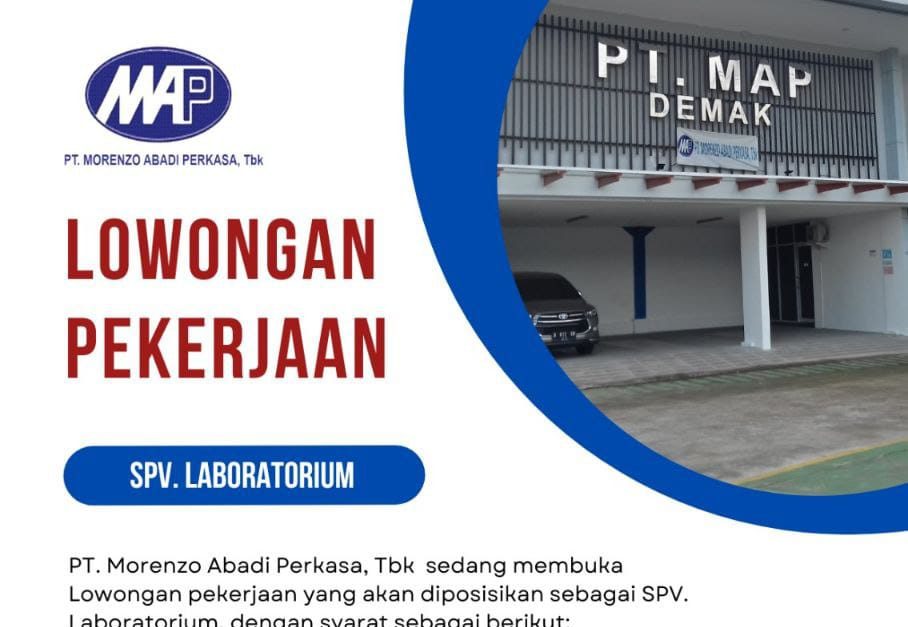 Loker SPV Laboratorium PT MAP - Departemen Perikanan Tangkap