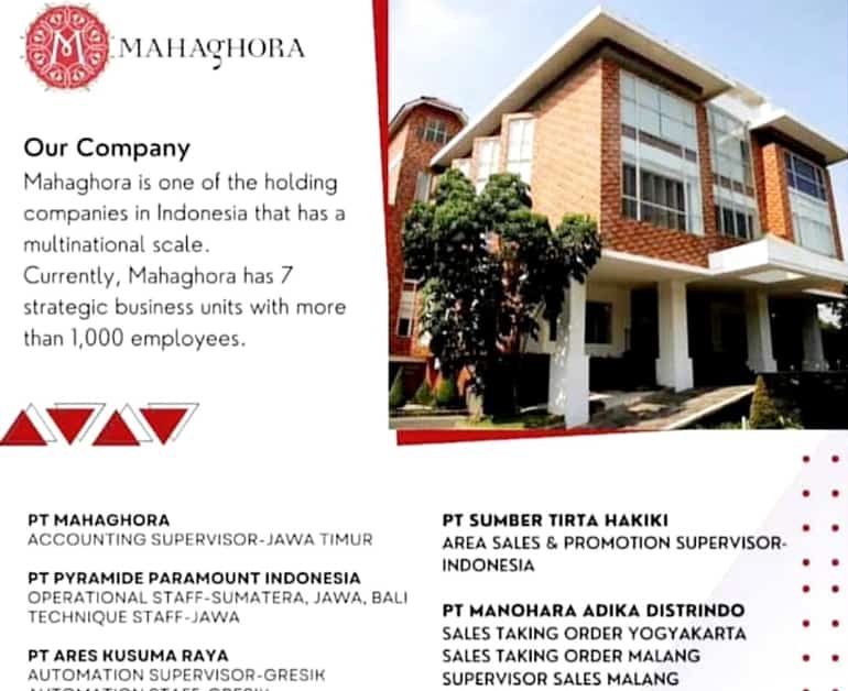 Lowongan Pekerjaan PT Mahagora - Departemen Perikanan Tangkap